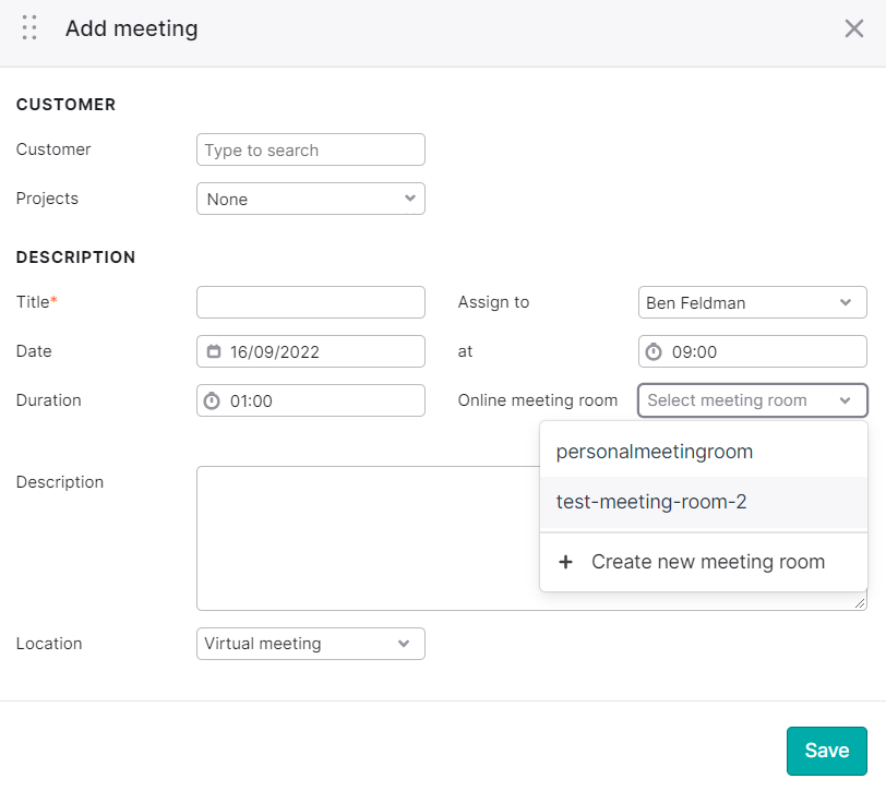 How To: Create an online meeting room via the Lead capture Booster ...